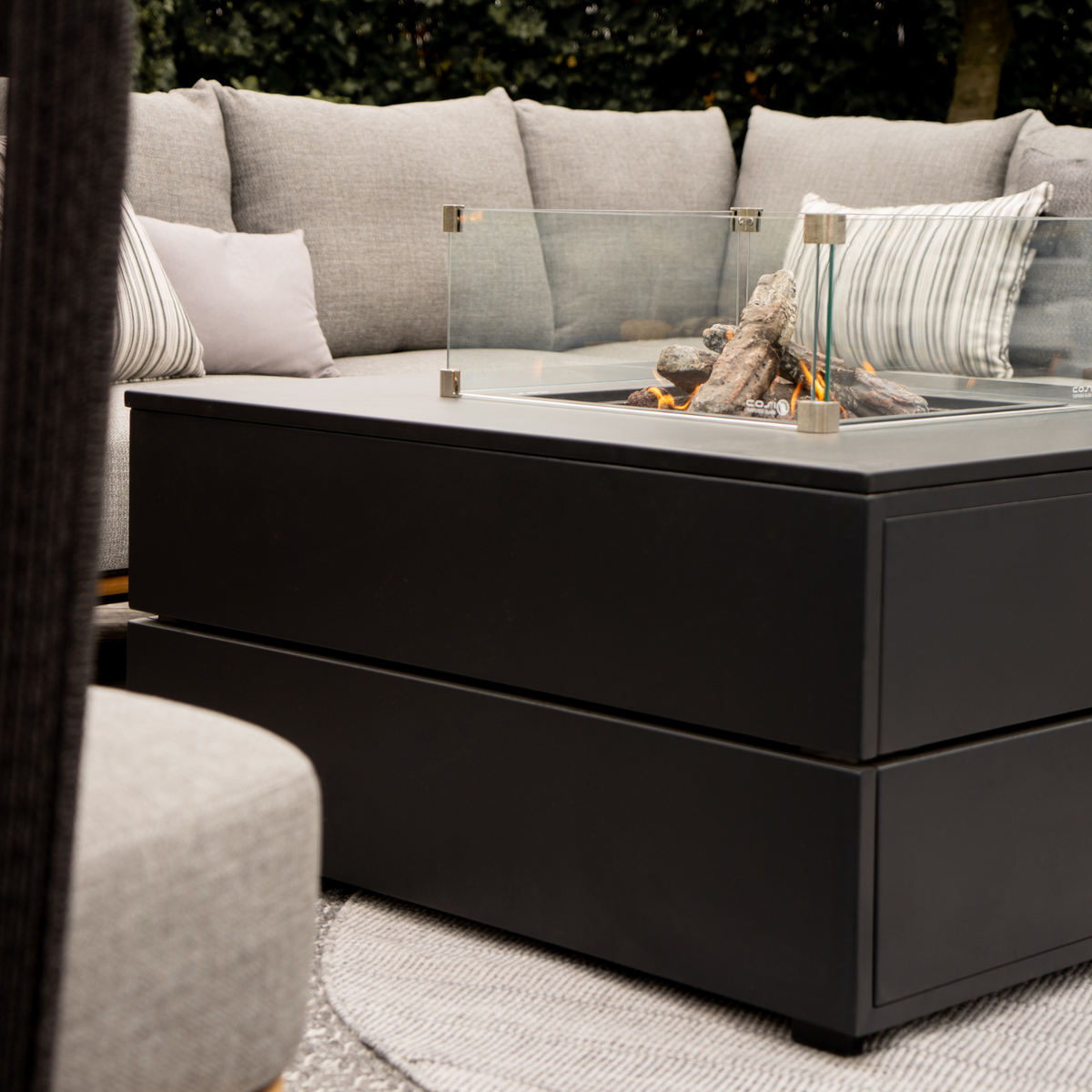 Pure Rectangular Black Metal Fire Table – Hauser Company Stores