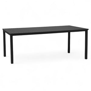 Narrow 72" Slat Dining Table - Slate Black