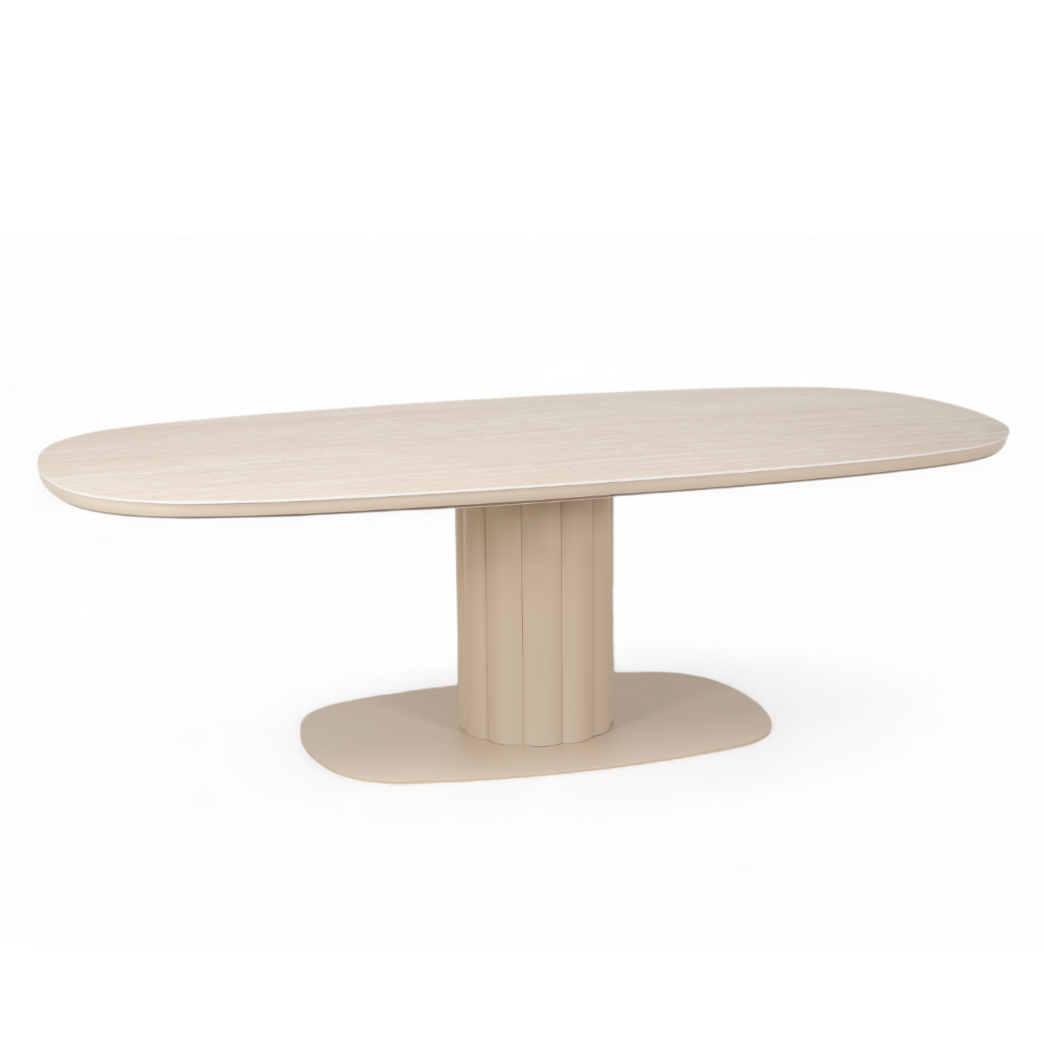 Alta Oval Ceramic Dining Table - Stone Taupe