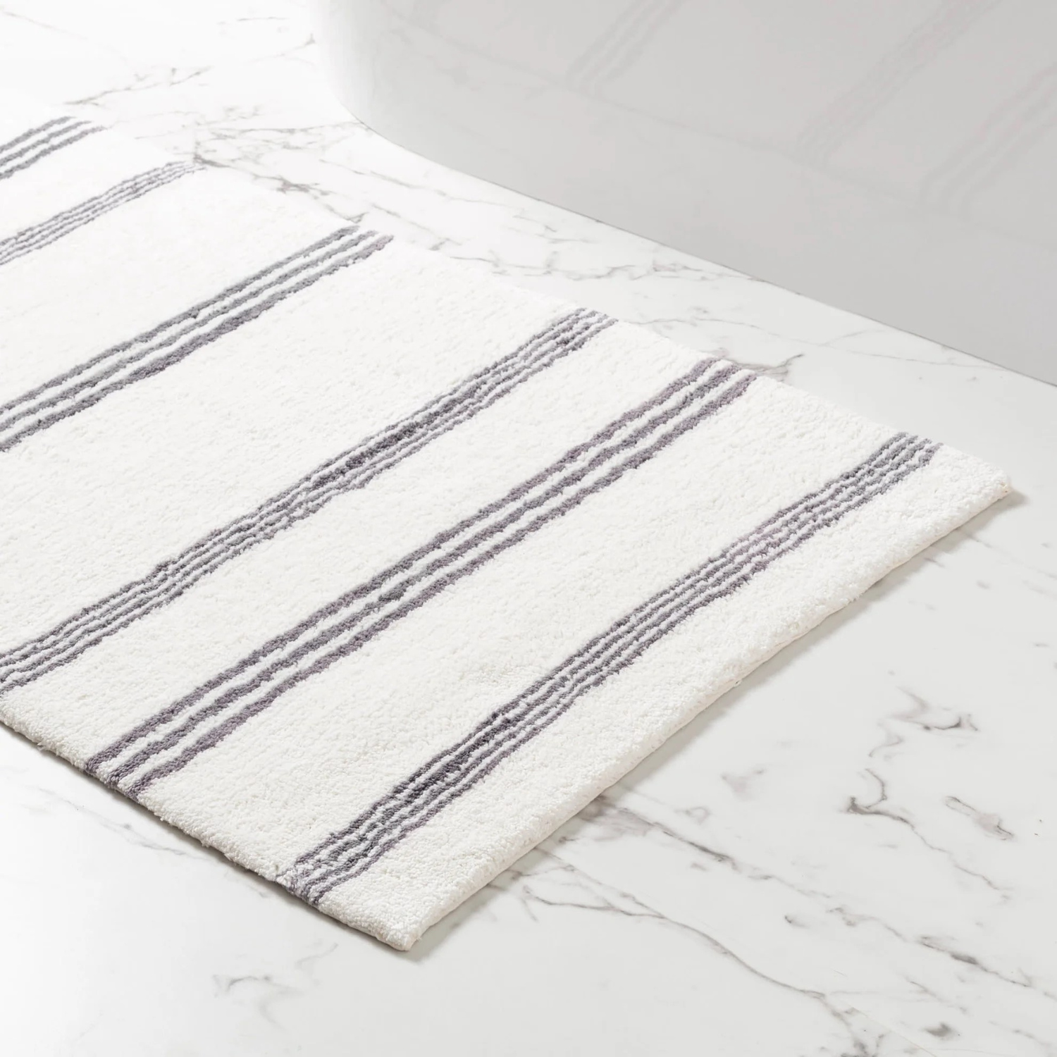 Dash & Albert Rowe Stripe Shale Bath Mat