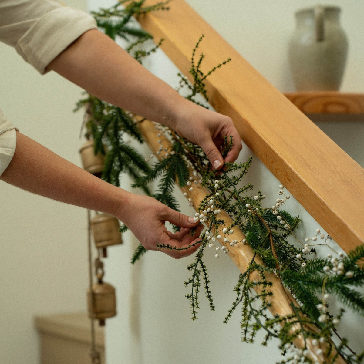 Beaded Ivory Garland – Hauser Company Stores