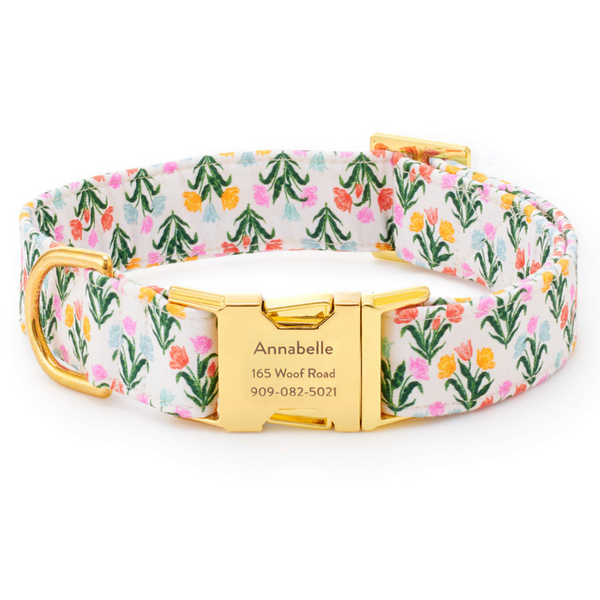 Rifle Paper Co. Pup Dog Collar - Tulips