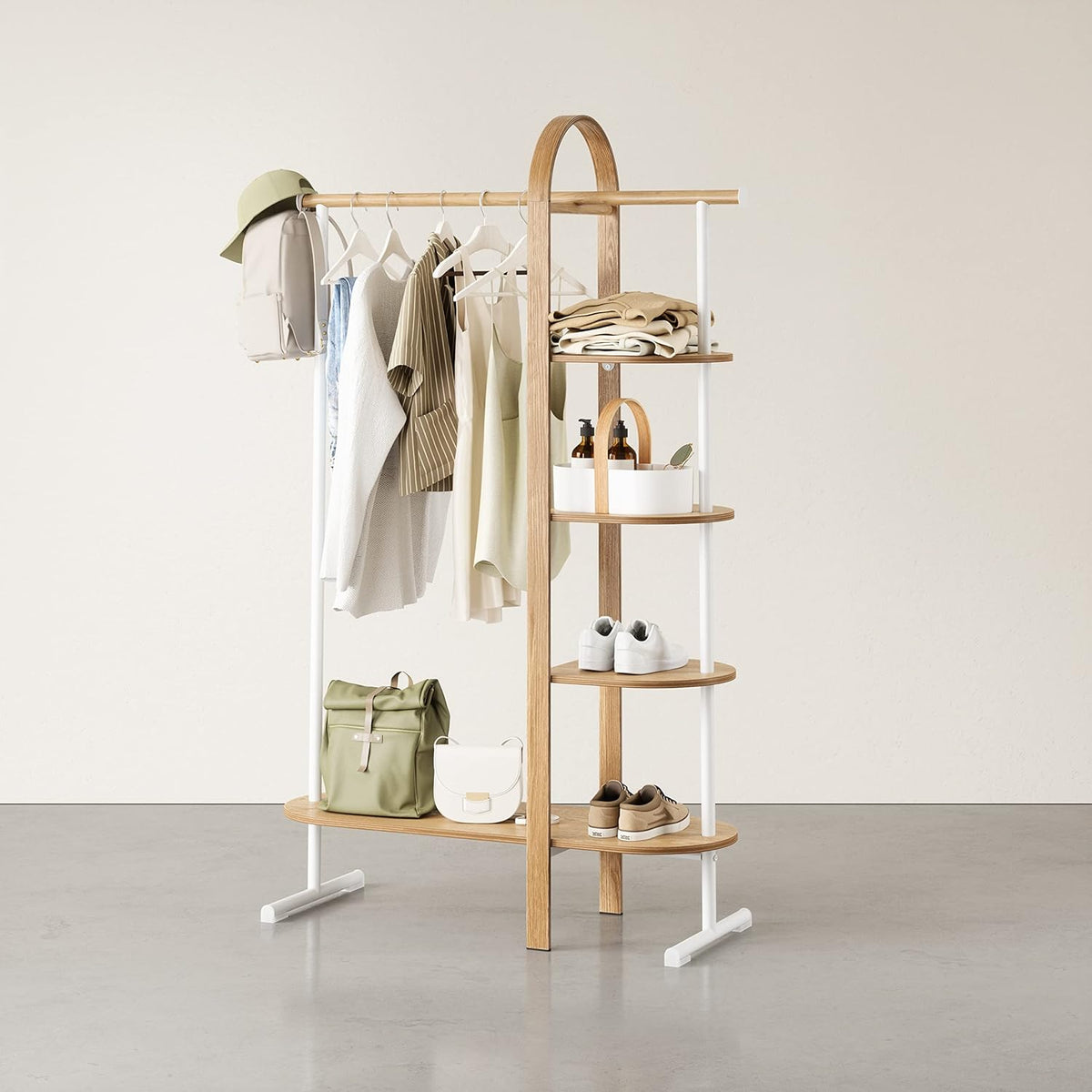 Garment White/Natural Clothes Storage Rack – Hauser Company Stores