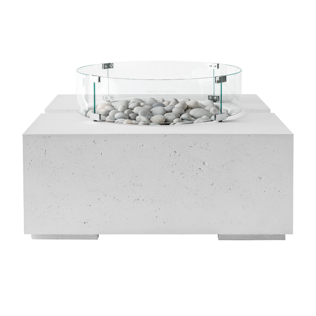 Dekko Concrete Fire Pit Glass Wind Guards – Hauser Company Stores