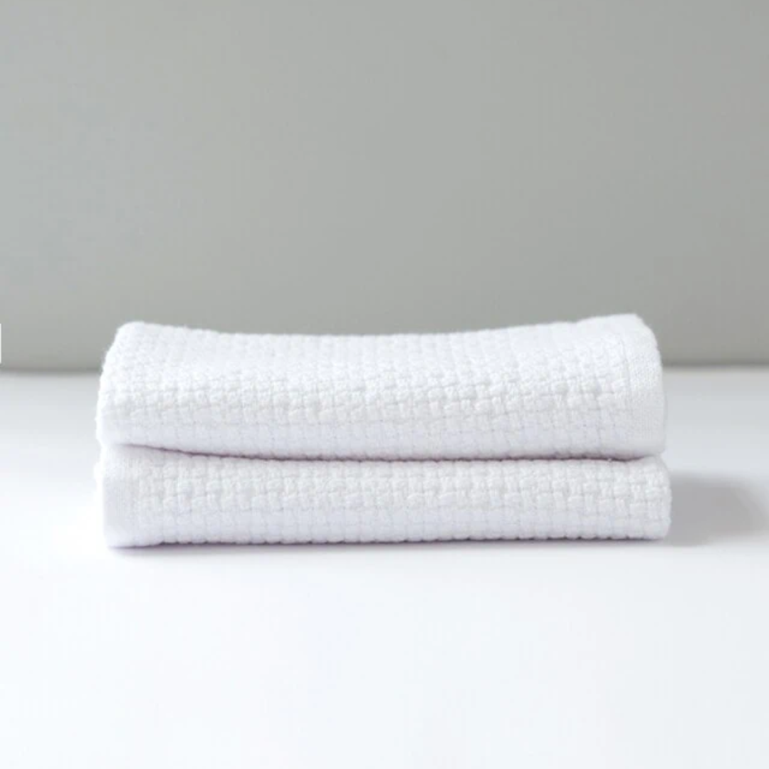 White Cotton Face Cloth Set of 2 – Hauser Company Stores